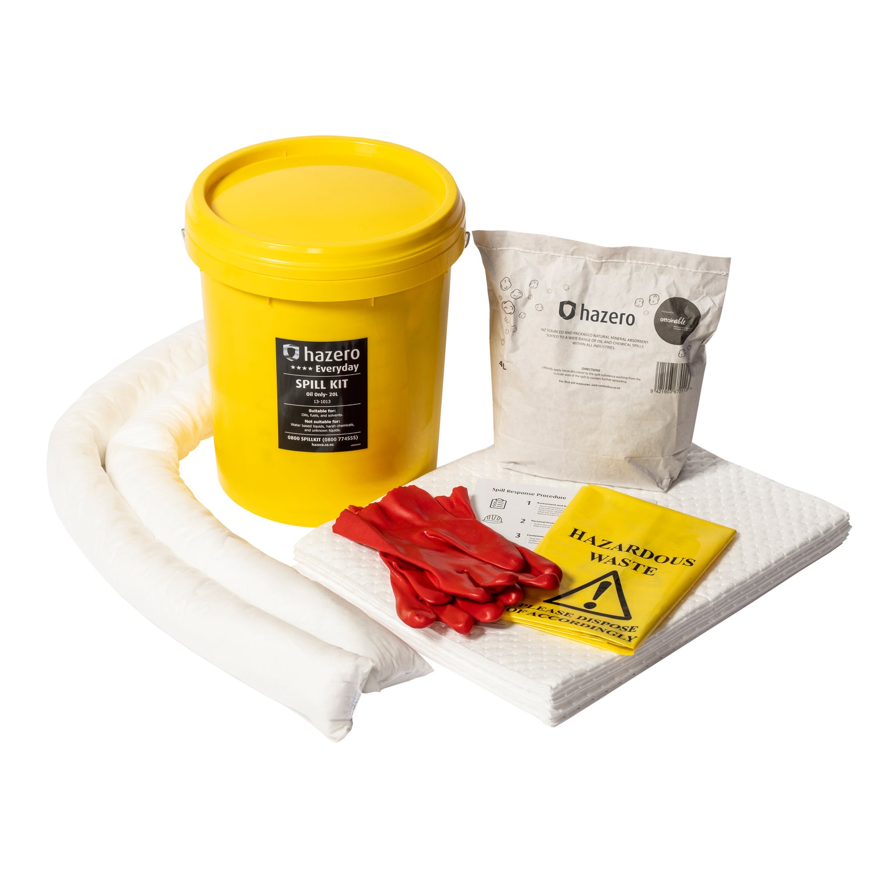Hazero Everyday Spill Kit - Oil Only - 20L Pail